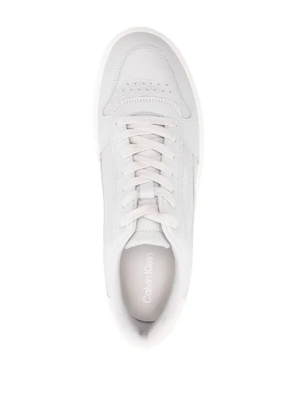 Calvin Klein Print Leather Sneakers - Grey