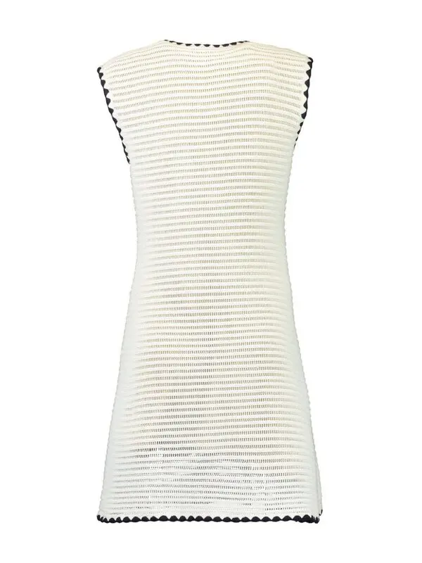 Self-portrait Crochet-knit Mini Dress - White