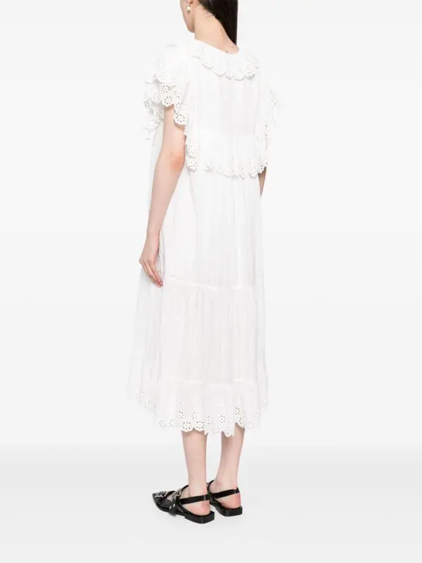 B+AB Broderie-anglaise Cotton Midi Dress