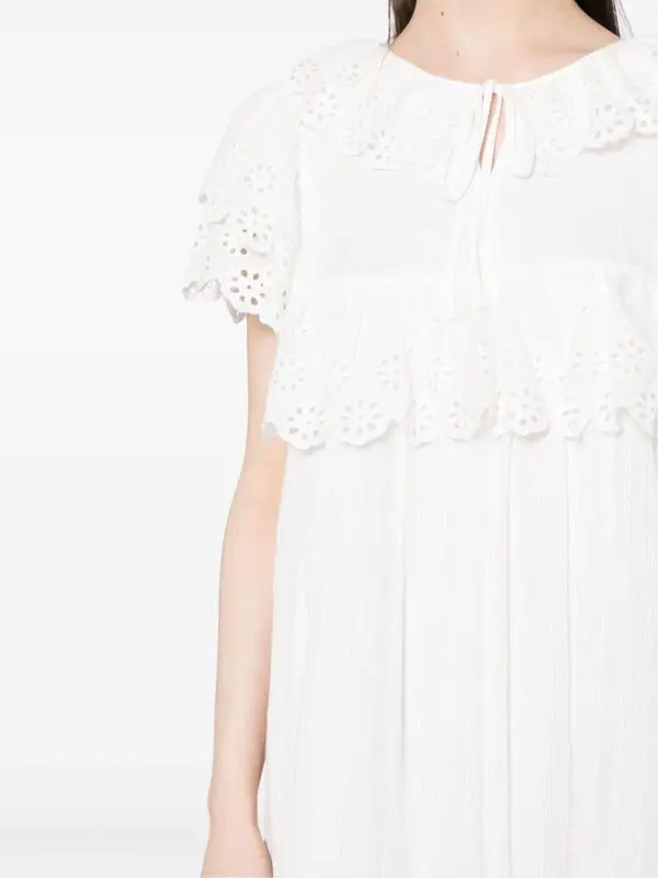 B+AB Broderie-anglaise Cotton Midi Dress