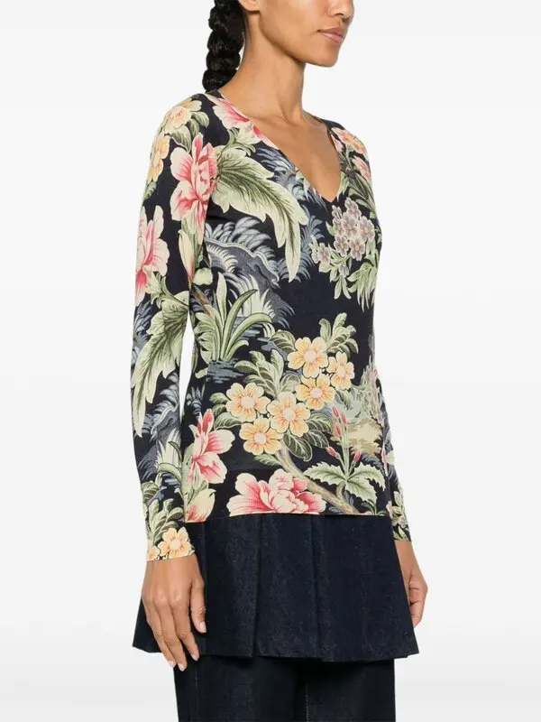 Etro Floral-print Knitted Jumper