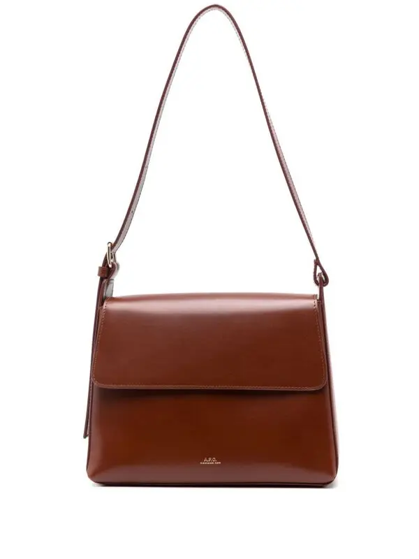 A.p.c. Virginie Leather Shoulder Bag - Brown