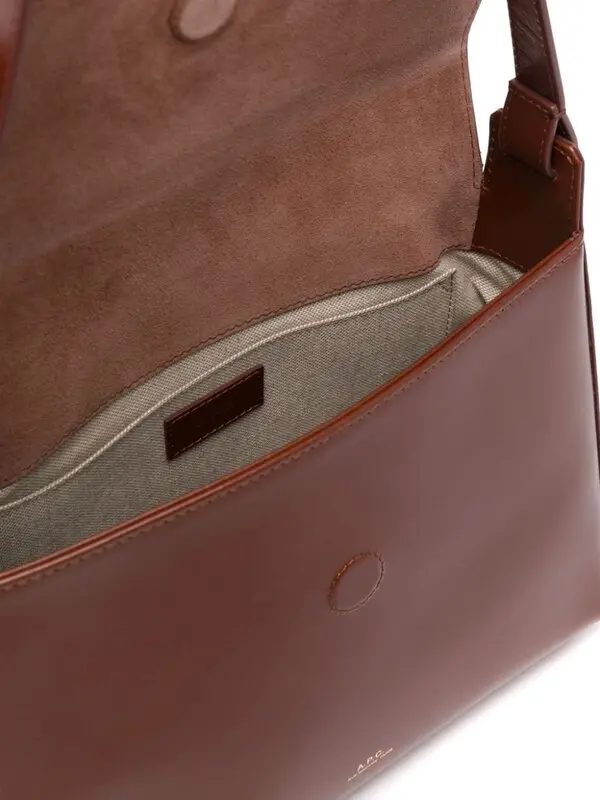 A.p.c. Virginie Leather Shoulder Bag - Brown