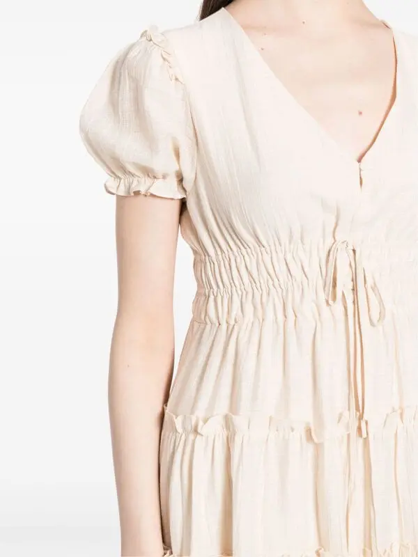 B+AB Pleated Tiered Midi Dress