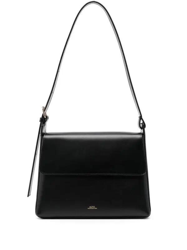 A.p.c. Virginie Leather Shoulder Bag - Black