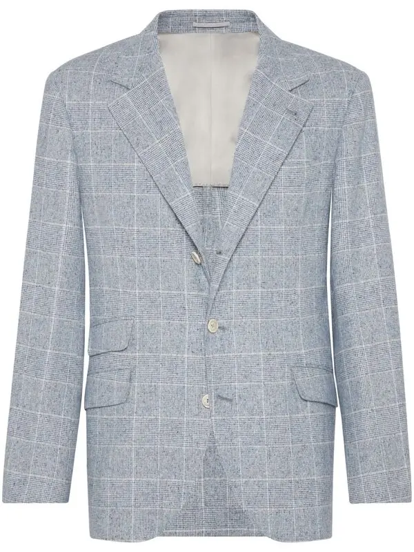 Brunello Cucinelli Single-breasted Checked Blazer
