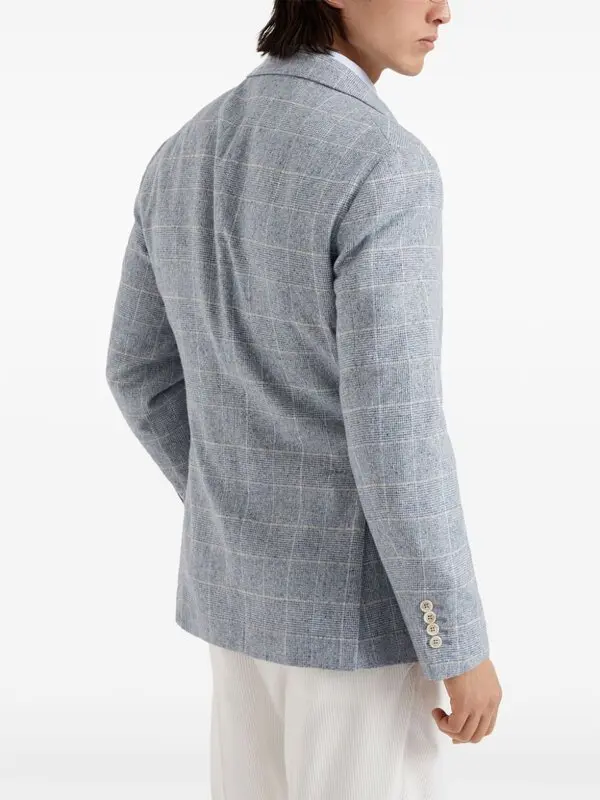 Brunello Cucinelli Single-breasted Checked Blazer