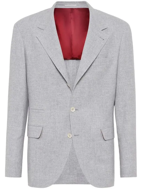 Brunello Cucinelli Single-breasted Blazer - Grey