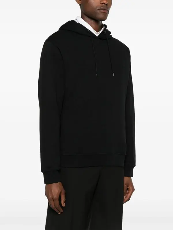 A.p.c. Logo Embroidered Cotton Hoodie - Black