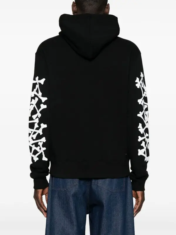 Amiri Bones Stacked Lyocell Hoodie - Black