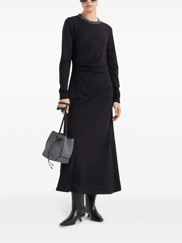Brunello Cucinelli Monili-trim Gathered Dress