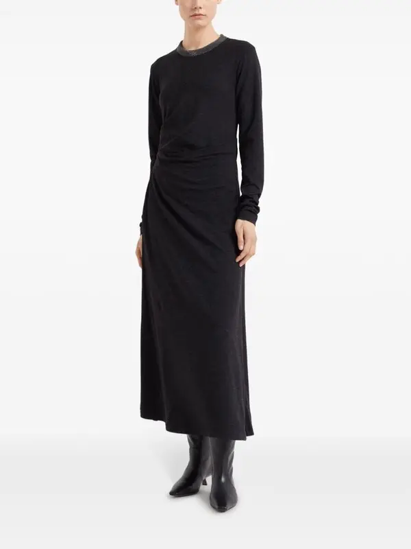 Brunello Cucinelli Monili-trim Gathered Dress