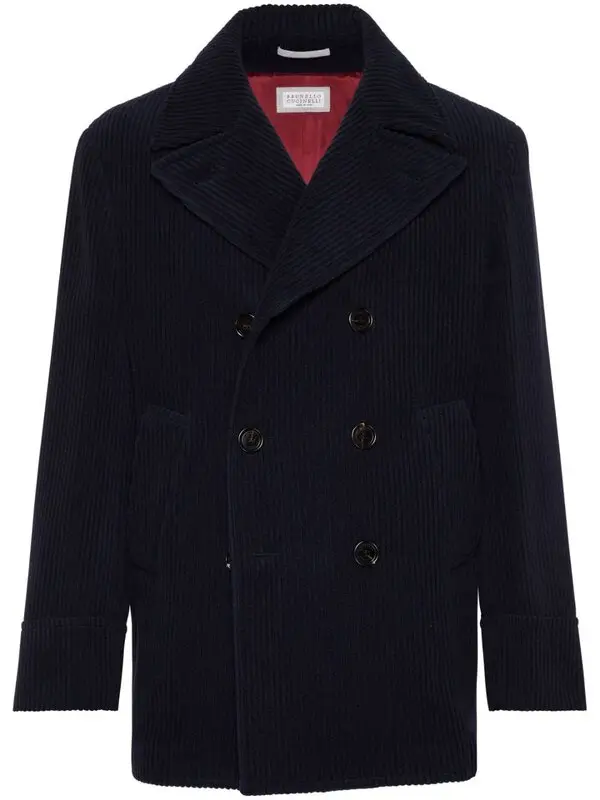 Brunello Cucinelli Corduroy Peacoat