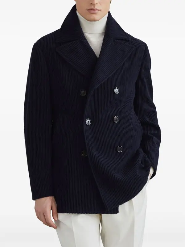 Brunello Cucinelli Corduroy Peacoat