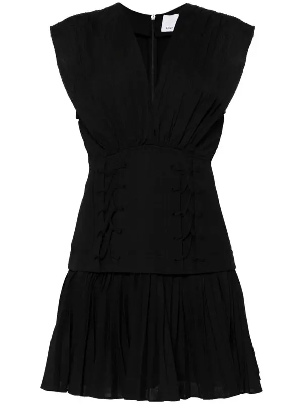 Acler Corset-Style Mini Dress - Black | Editorialist
