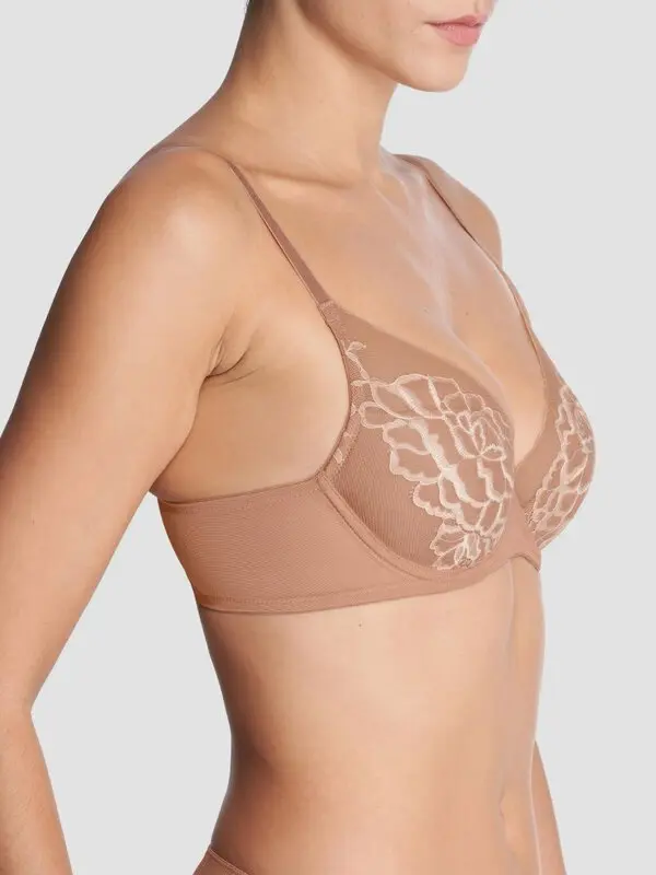 Natori Flora Lace Plunge Bra - Glaze