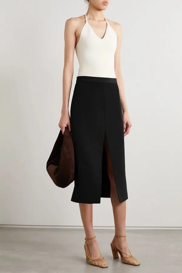 Khaite Fraser Jersey Midi Skirt
