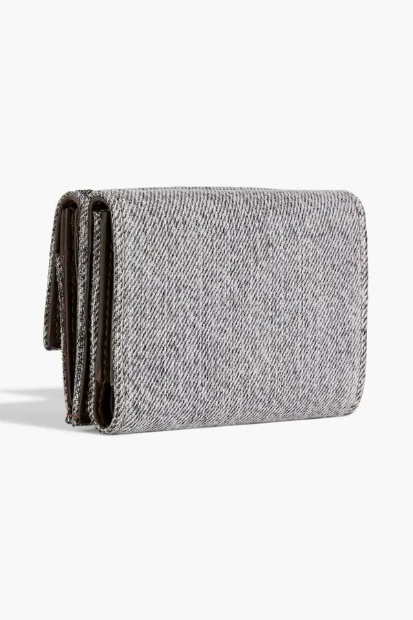 Brunello Cucinelli Beadembellished Tweed Wallet