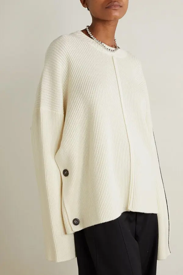 PETER DO Oversized Ribbed Wool Sweater