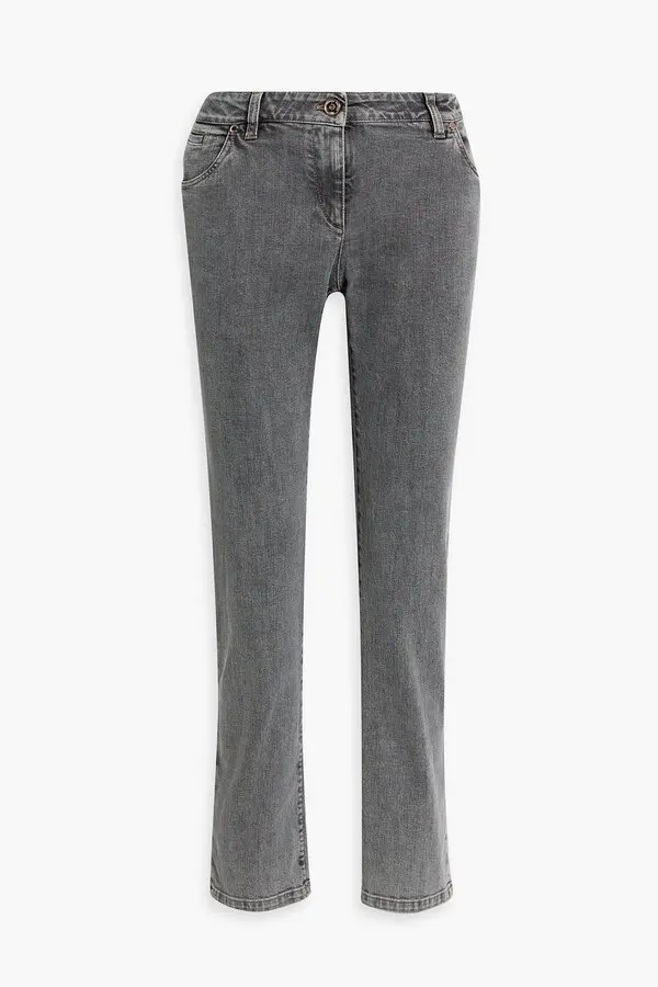 Brunello Cucinelli Bead-embellished Skinny Jeans
