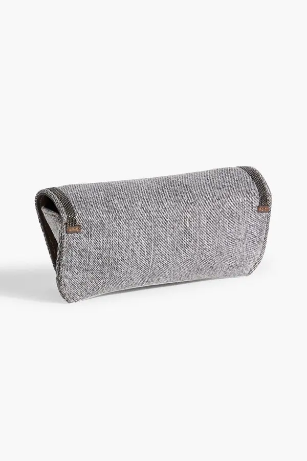 Brunello Cucinelli Beadembellished Denim Sunglasses Case
