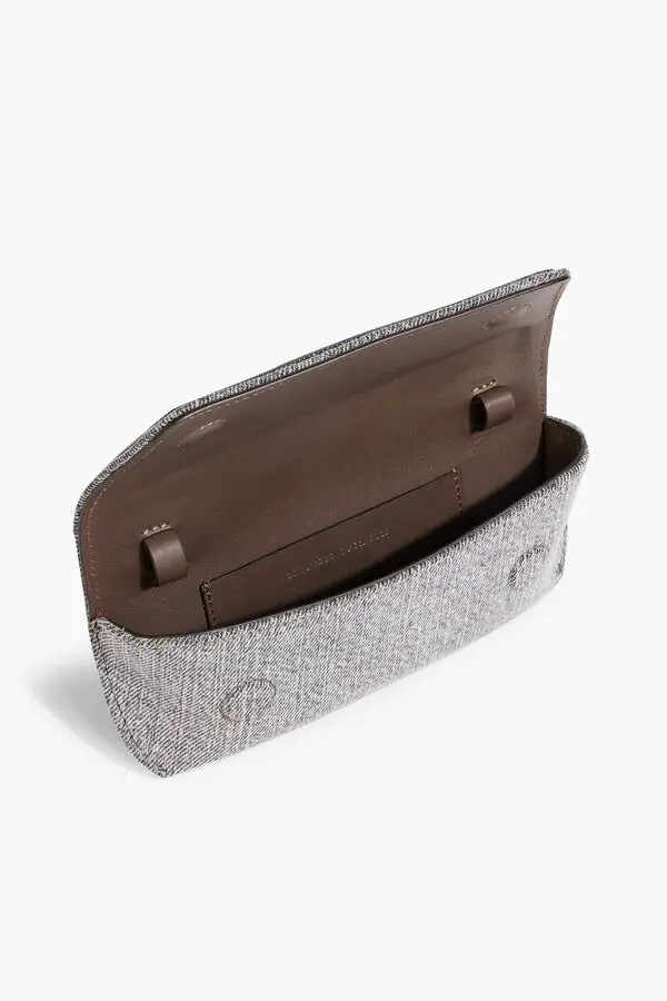 Brunello Cucinelli Beadembellished Denim Sunglasses Case