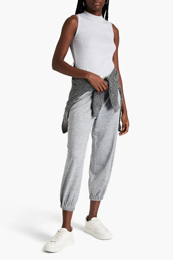 Brunello Cucinelli Bead-embellished Ribbed Tank