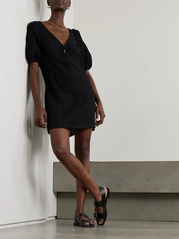 deiji studios mini dress Deiji Studios Shift Mini Dress - Black