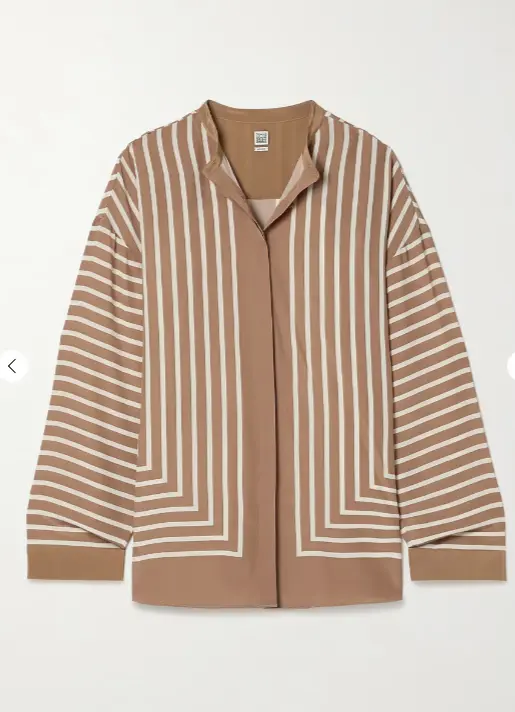 TOTEME Striped Silk-crepe Blouse