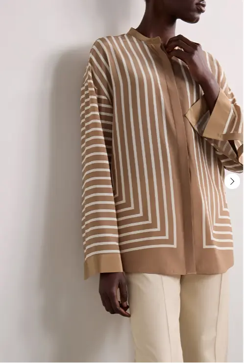 TOTEME Striped Silk-crepe Blouse