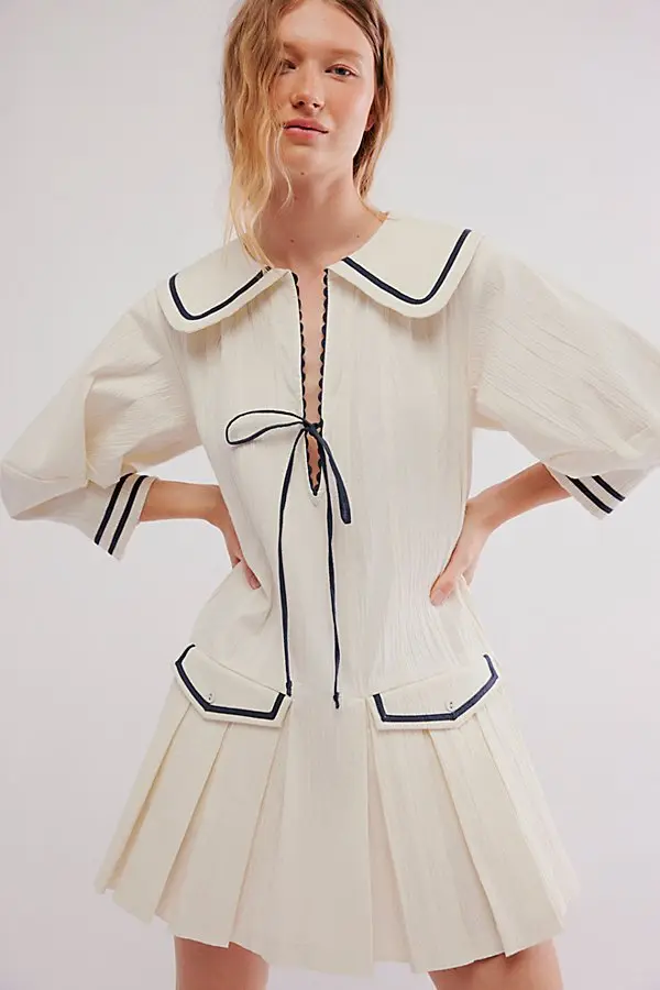 Free People Starboard Mini Dress In Ivory - 70% Off | Editorialist