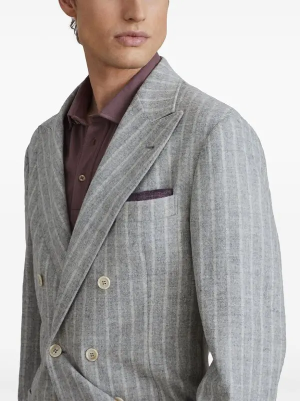 Brunello Cucinelli Silk Pocket Square - Purple