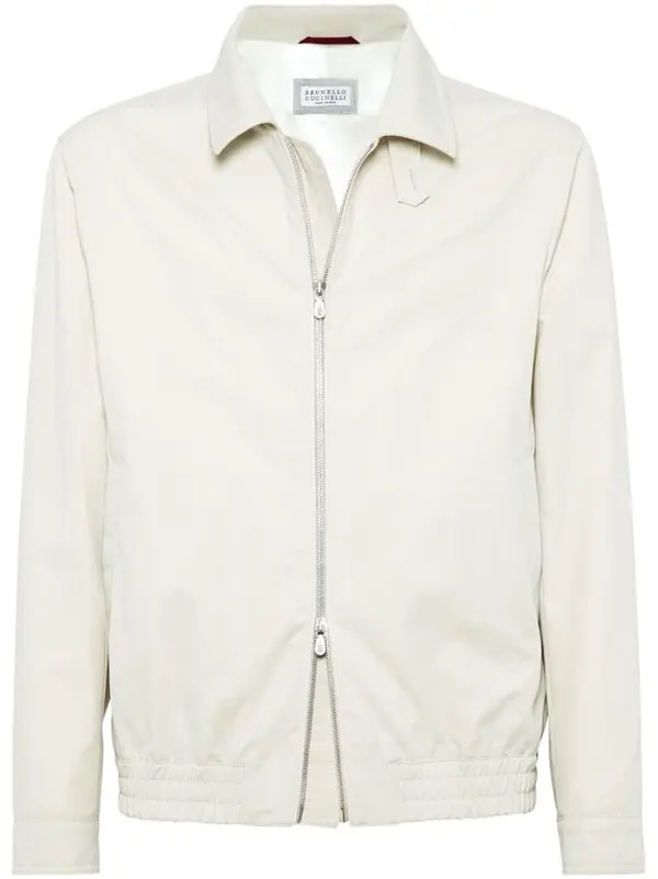 Brunello Cucinelli Zipped Jacket - White