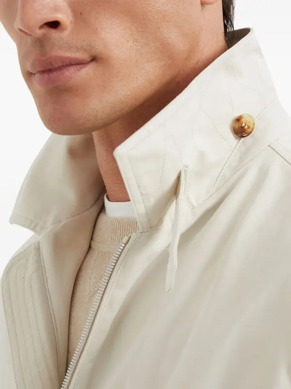 Brunello Cucinelli Zipped Jacket - White
