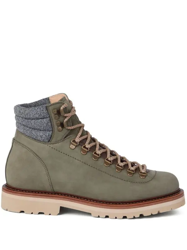 Brunello Cucinelli Lace-up Hiking Boots - Green