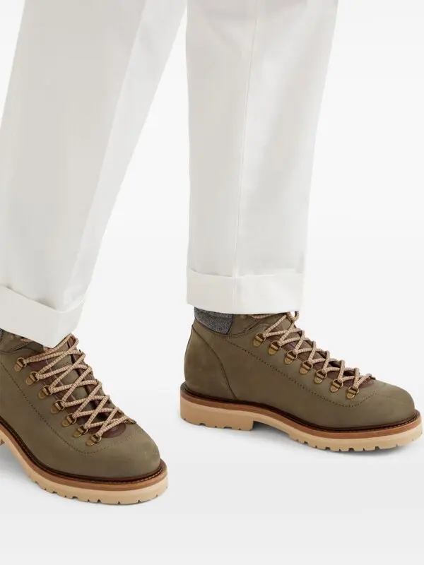 Brunello Cucinelli Lace-up Hiking Boots - Green