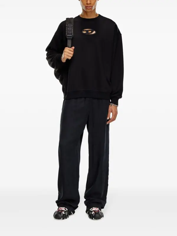 DIESEL® Logo Cut-out Sweatshirt - Black