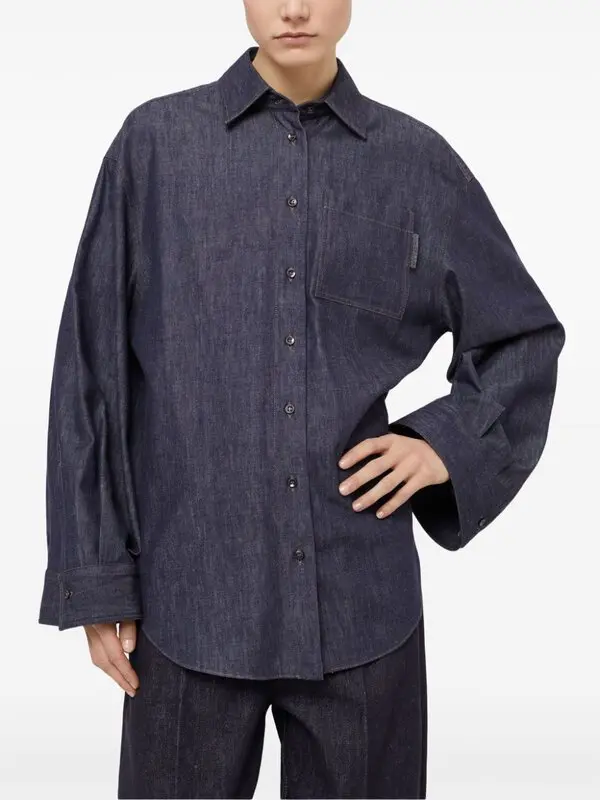 Brunello Cucinelli Point-collar Denim Shirt