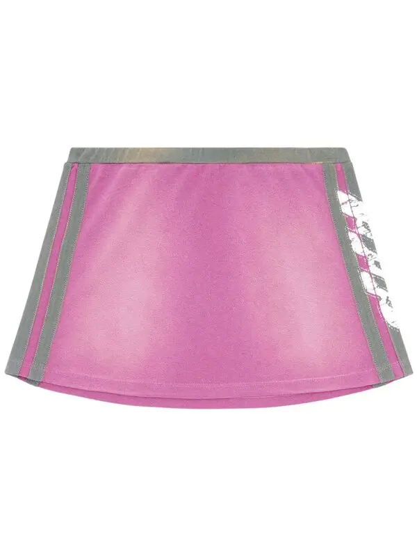 DIESEL® O-uncut-stripe Mini Skirt