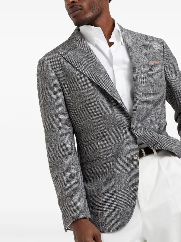 Brunello Cucinelli Single-breasted Checked Blazer