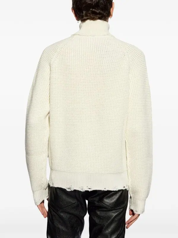 Dsquared2 Logo-patch Roll-neck Jumper - White