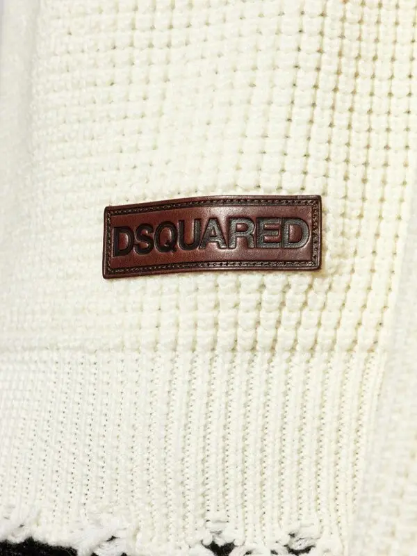 Dsquared2 Logo-patch Roll-neck Jumper - White