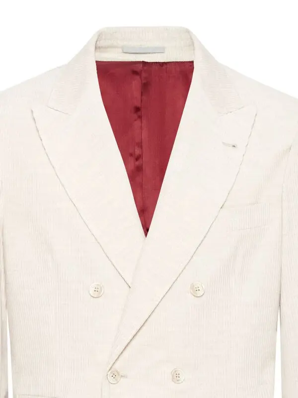 Brunello Cucinelli Double-breasted Corduroy Blazer