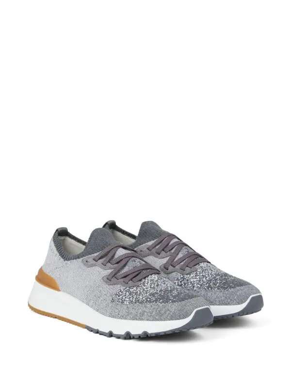 Brunello Cucinelli Logo-print Sneakers - Grey