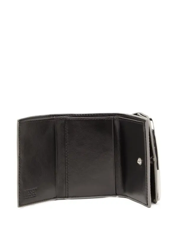 DIESEL® Oval-d Metallic Leather Wallet - Silver