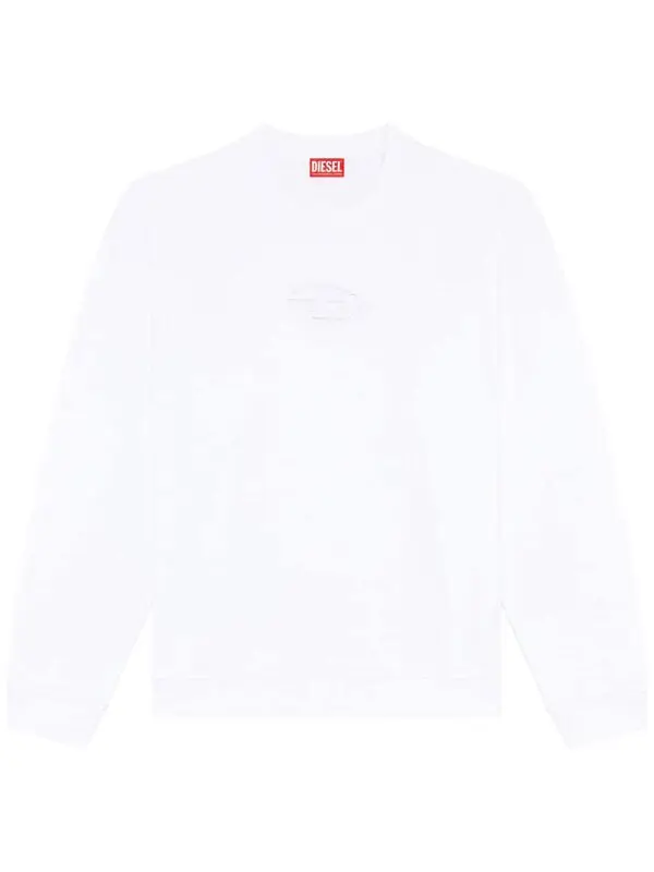 DIESEL® Logo Cut-out Sweatshirt - White