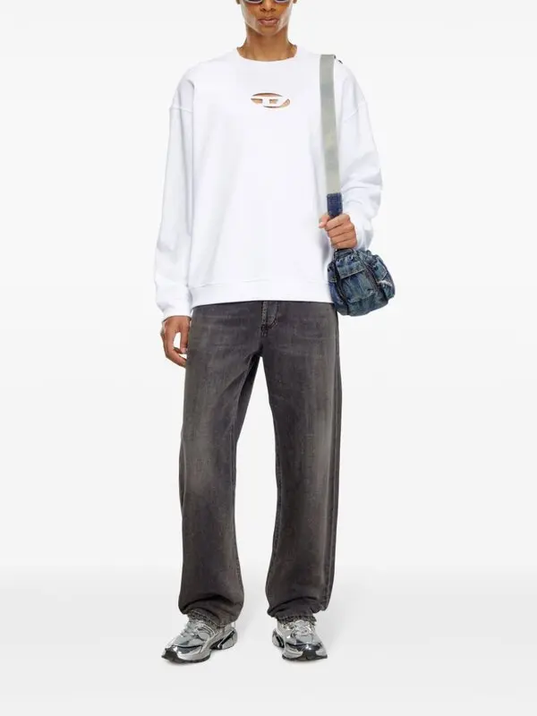 DIESEL® Logo Cut-out Sweatshirt - White