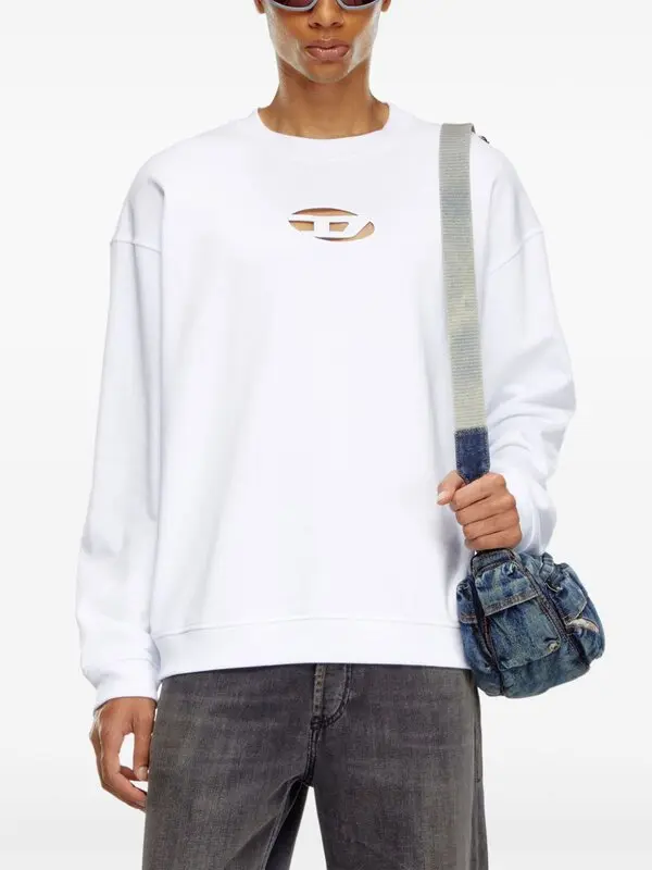DIESEL® Logo Cut-out Sweatshirt - White