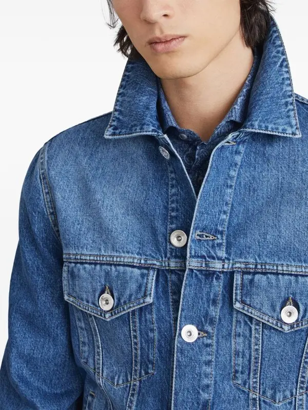 Brunello Cucinelli Spread-collar Denim Jacket - Blue