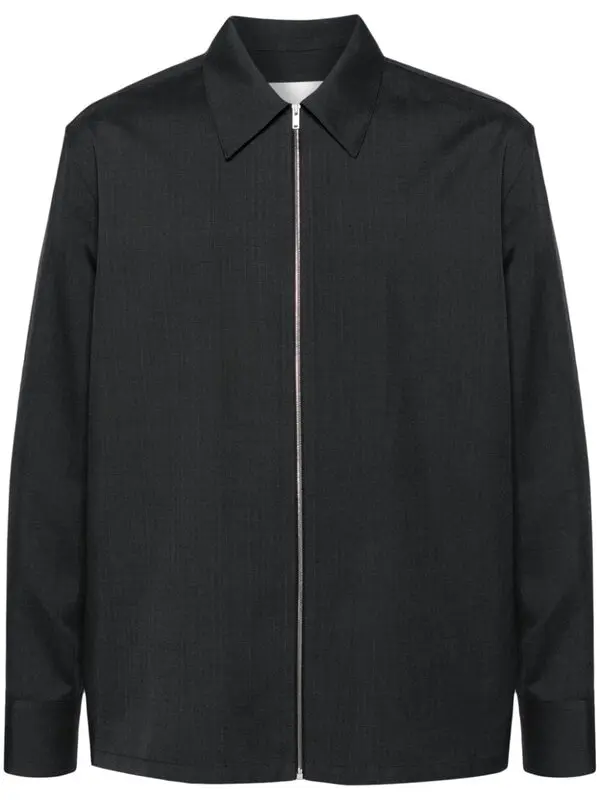 JIL SANDER Zip-up Ripstop Overshirt
